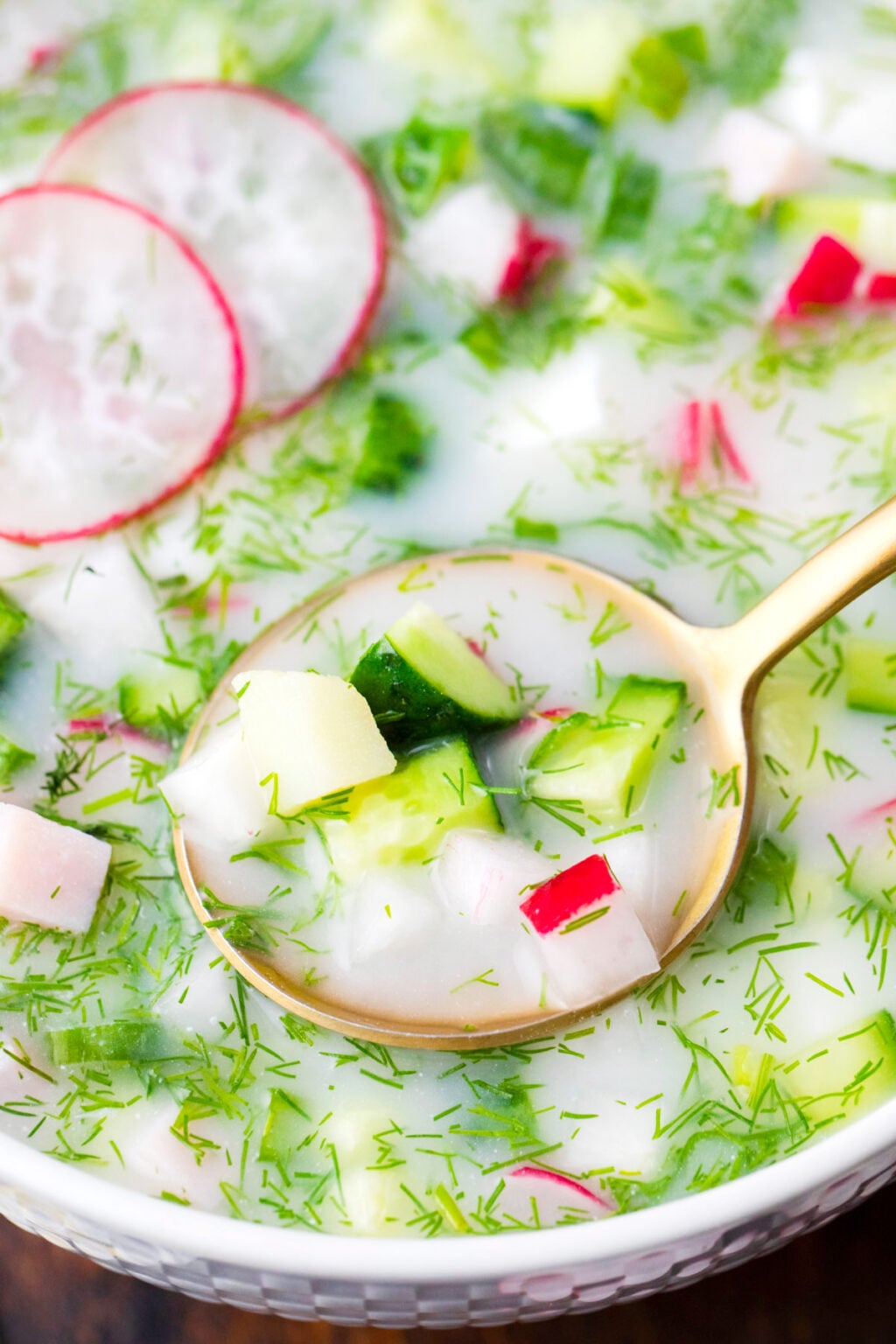 Cold Summer Soup - Russian Okroshka - Sweet and Savory Meals