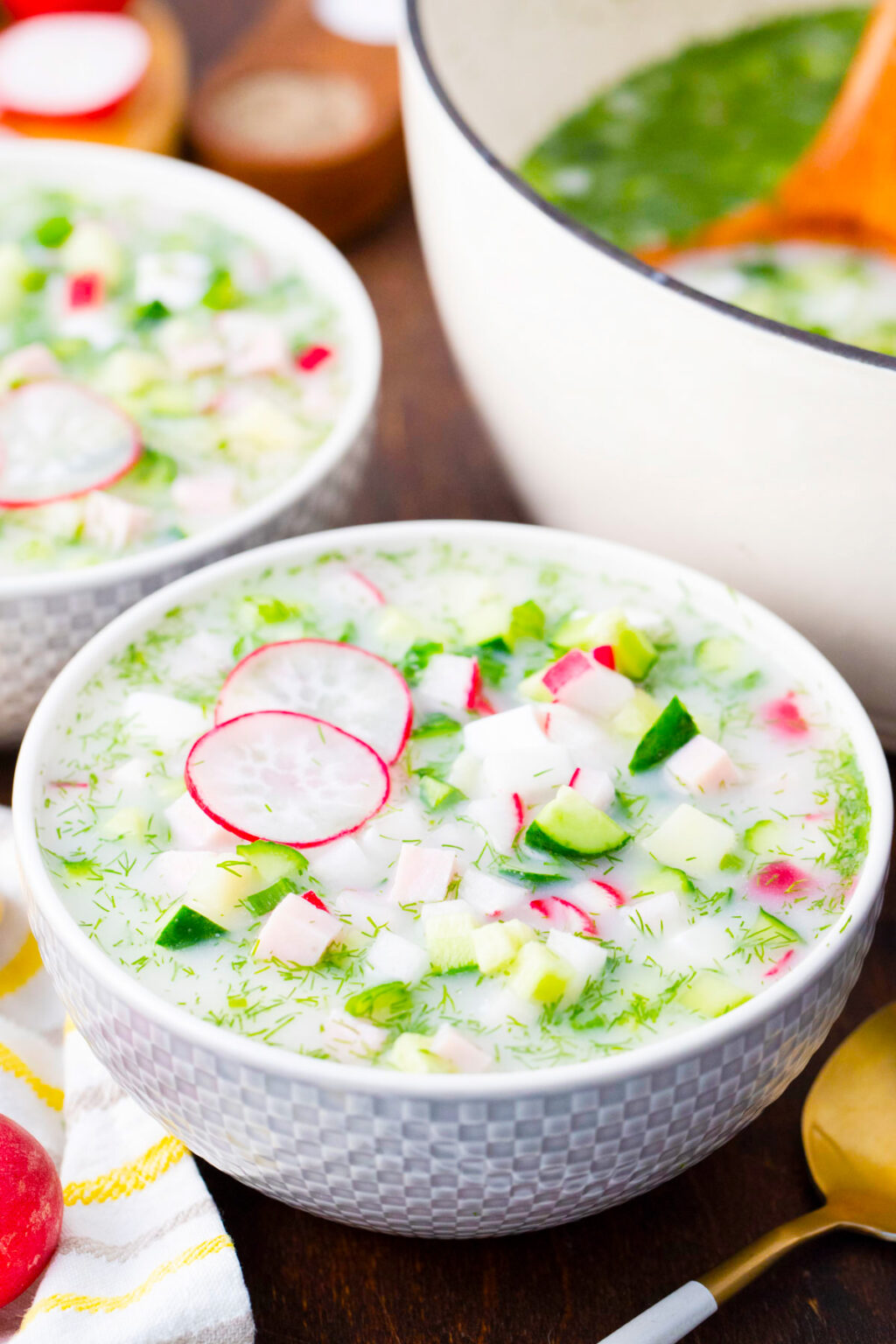 Cold Summer Soup - Russian Okroshka - Sweet and Savory Meals