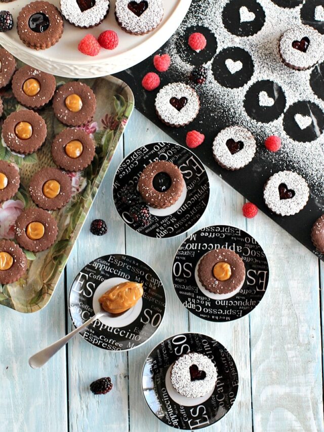 Chocolate Linzer Cookies - Sweet and Savory Meals