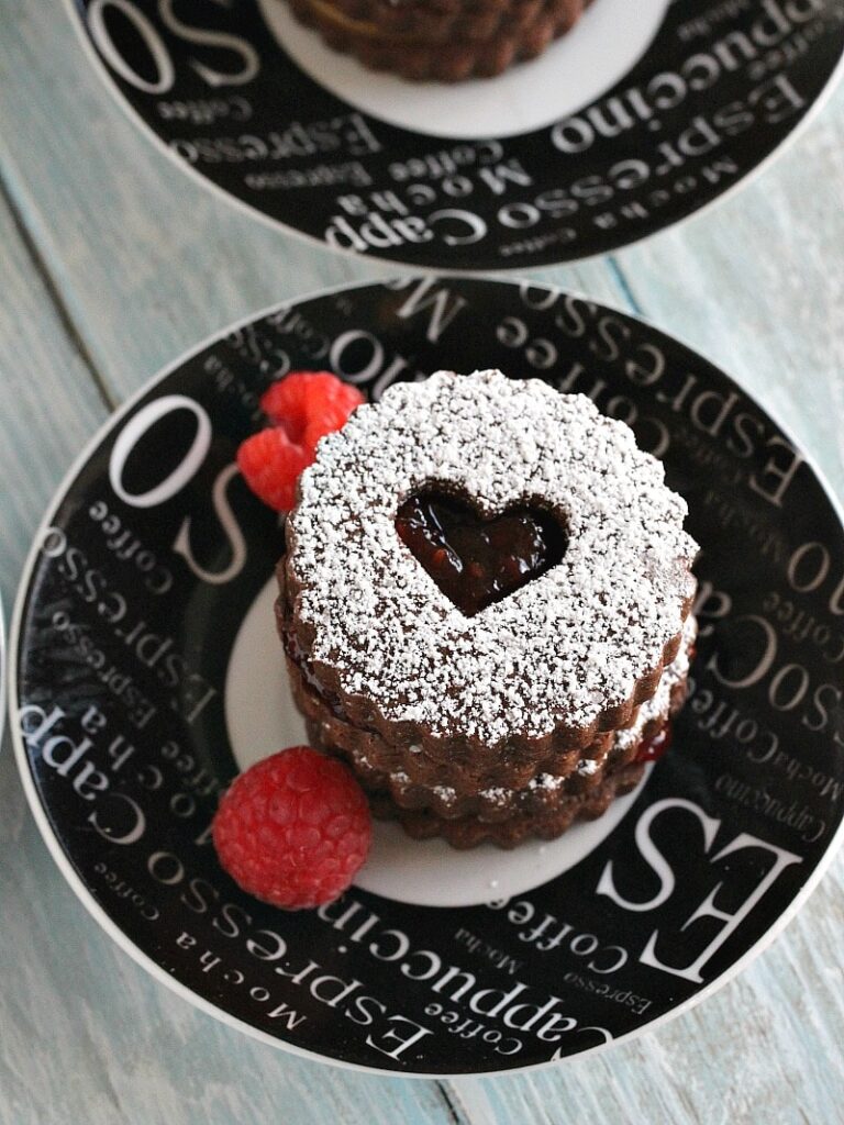 Chocolate Linzer Cookies - Sweet and Savory Meals