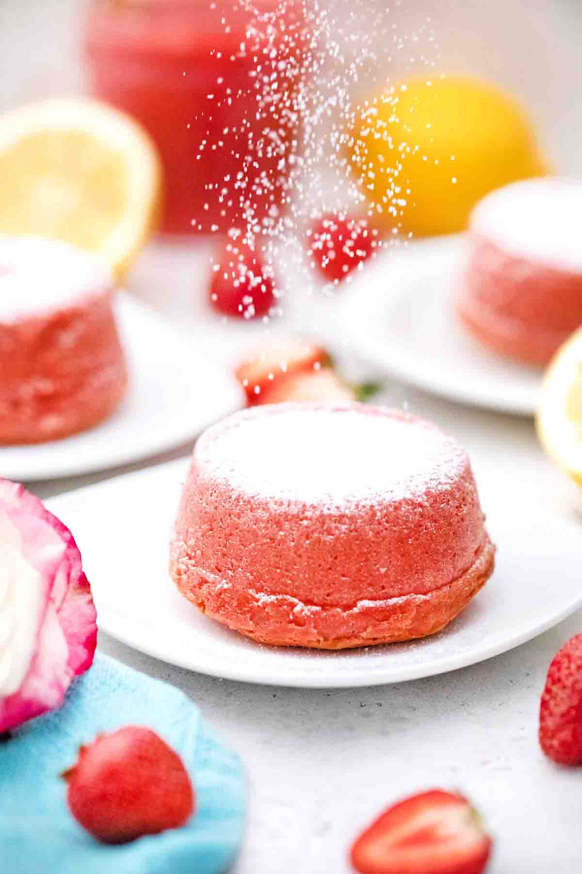 Strawberry Lava Cakes with Strawberry Curd - Sweet and Savory Meals