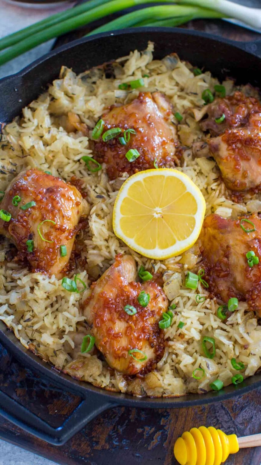 Easy One Pan Honey Garlic Chicken and Rice [Video] - S&SM