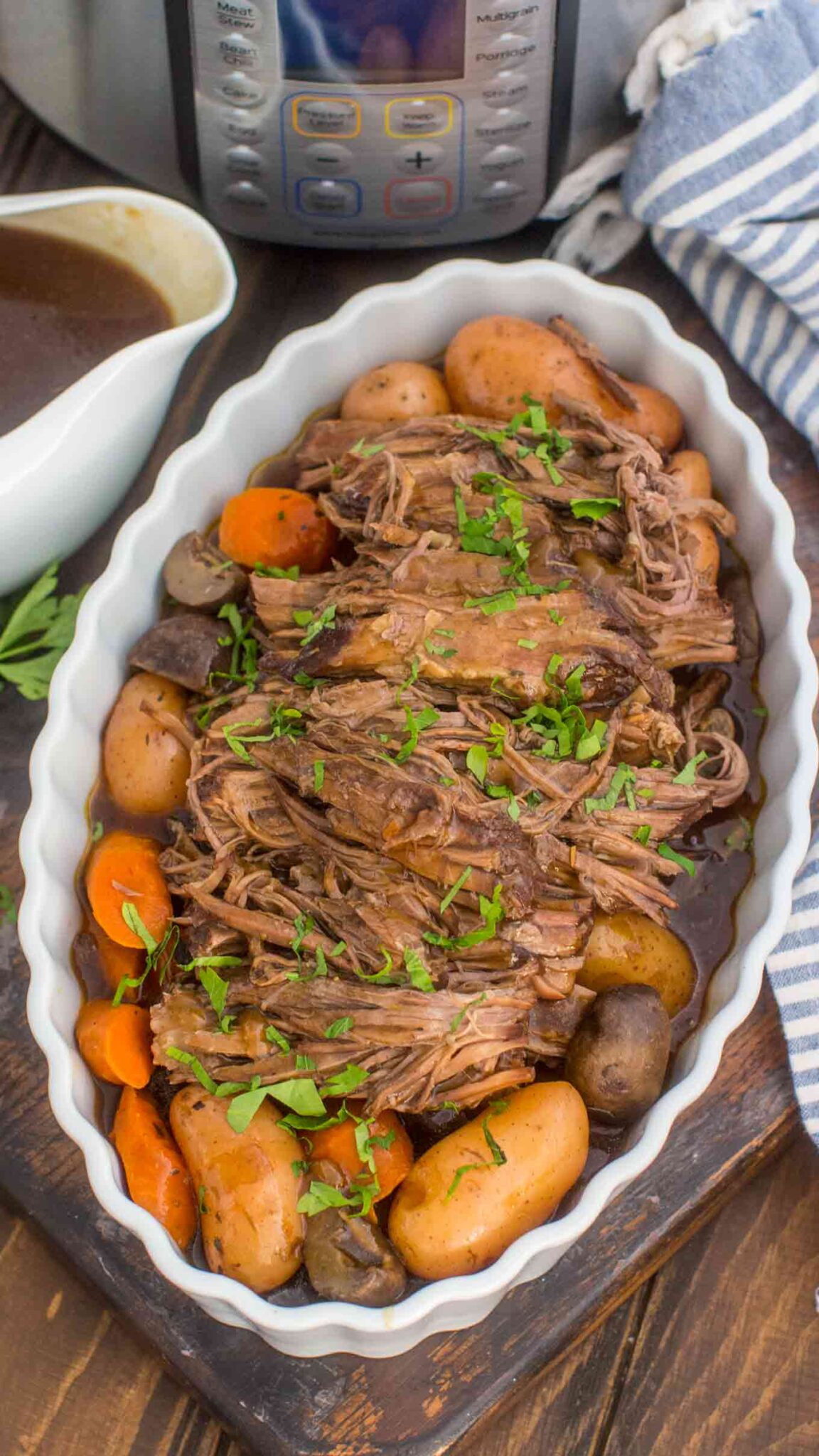 Best Ever Instant Pot Pot Roast - Sweet and Savory Meals