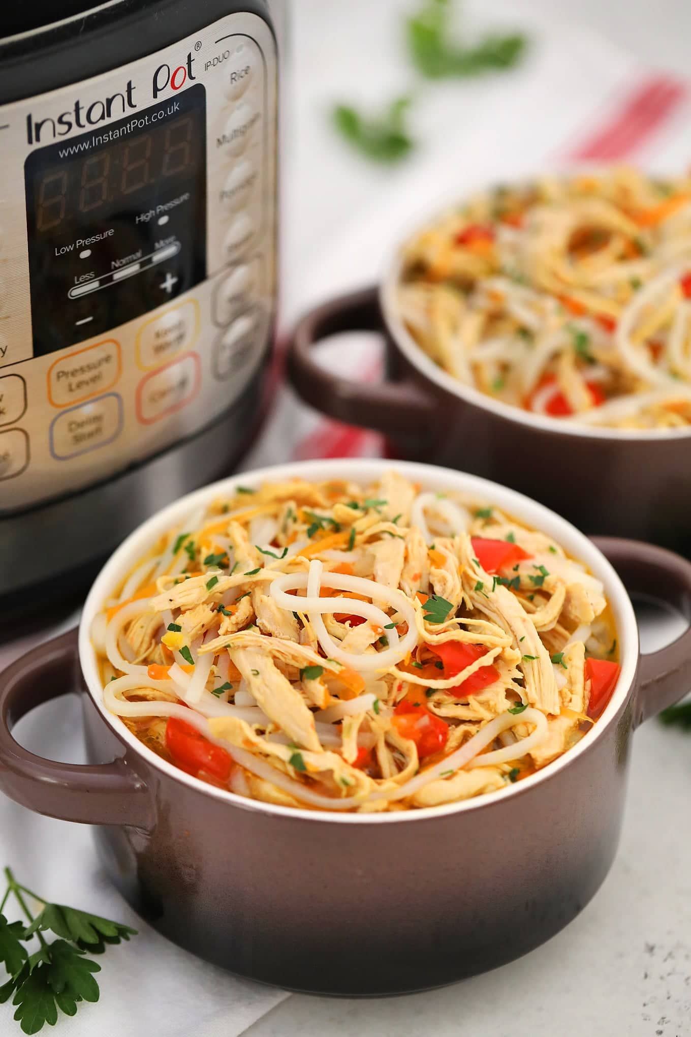 Instant Pot Asian Chicken Noodle Soup - S&SM