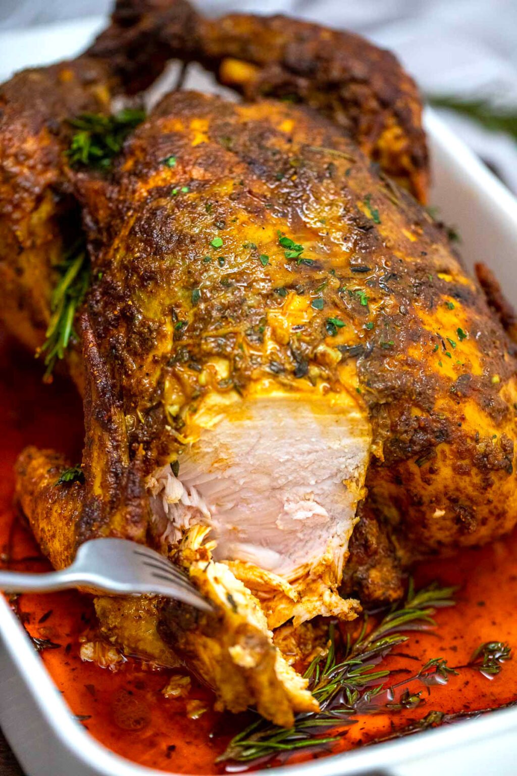 Garlic Herb Butter Roasted Chicken - Sweet and Savory Meals