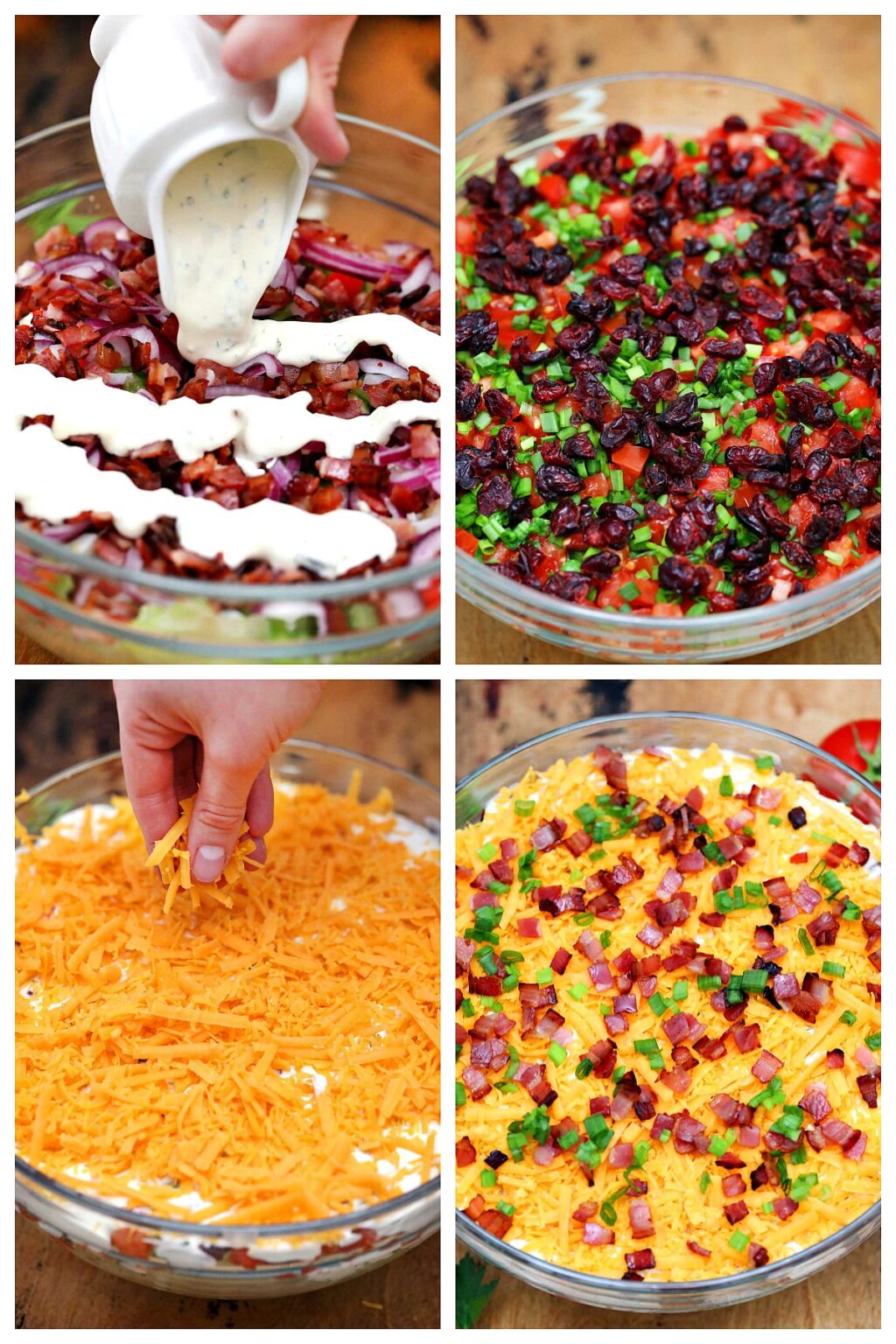 Easy Overnight Salad or Seven Layer Salad - S&SM