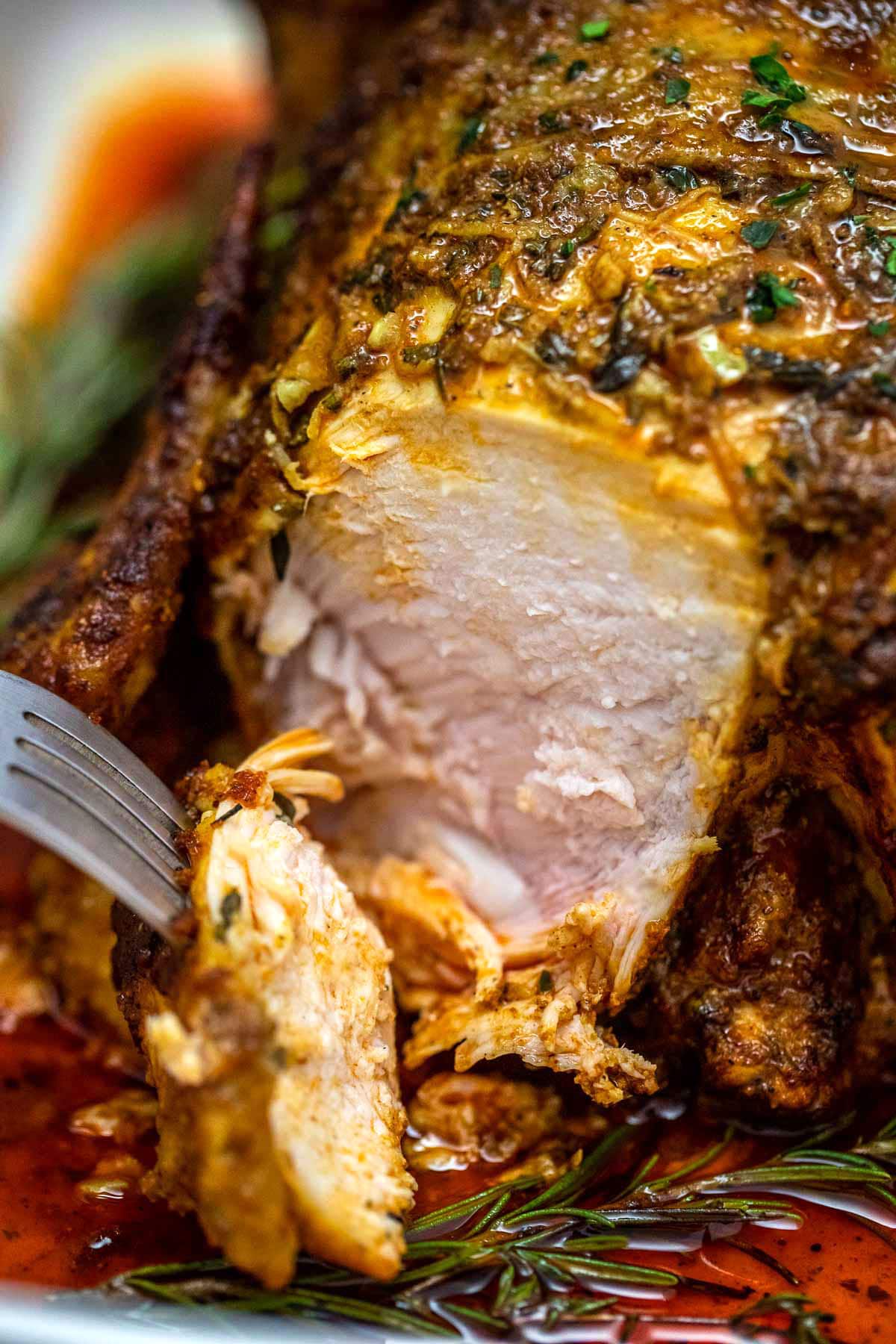 Garlic Herb Butter Roasted Chicken - Sweet and Savory Meals