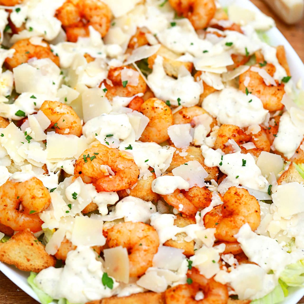 Shrimp Caesar Salad Recipe Video Sweet And Savory Meals