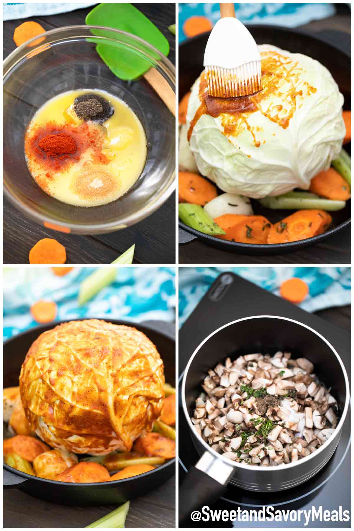 Whole Roasted Cabbage Recipe Video Sweet And Savory Meals