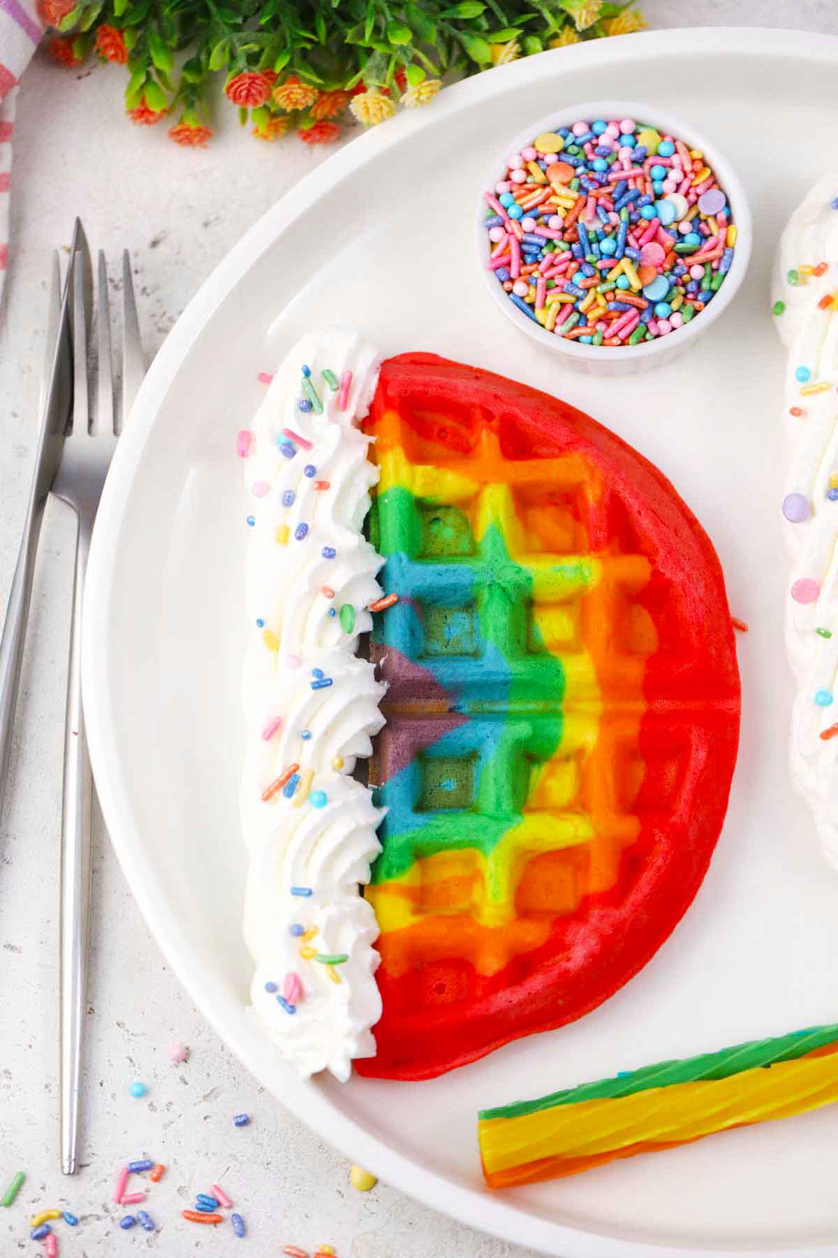 Rainbow Waffles Recipe - Sweet and Savory Meals