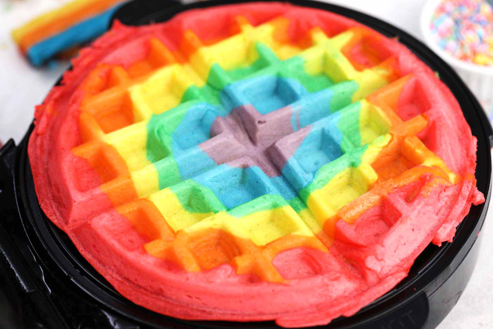 Rainbow Waffles Recipe - Sweet and Savory Meals