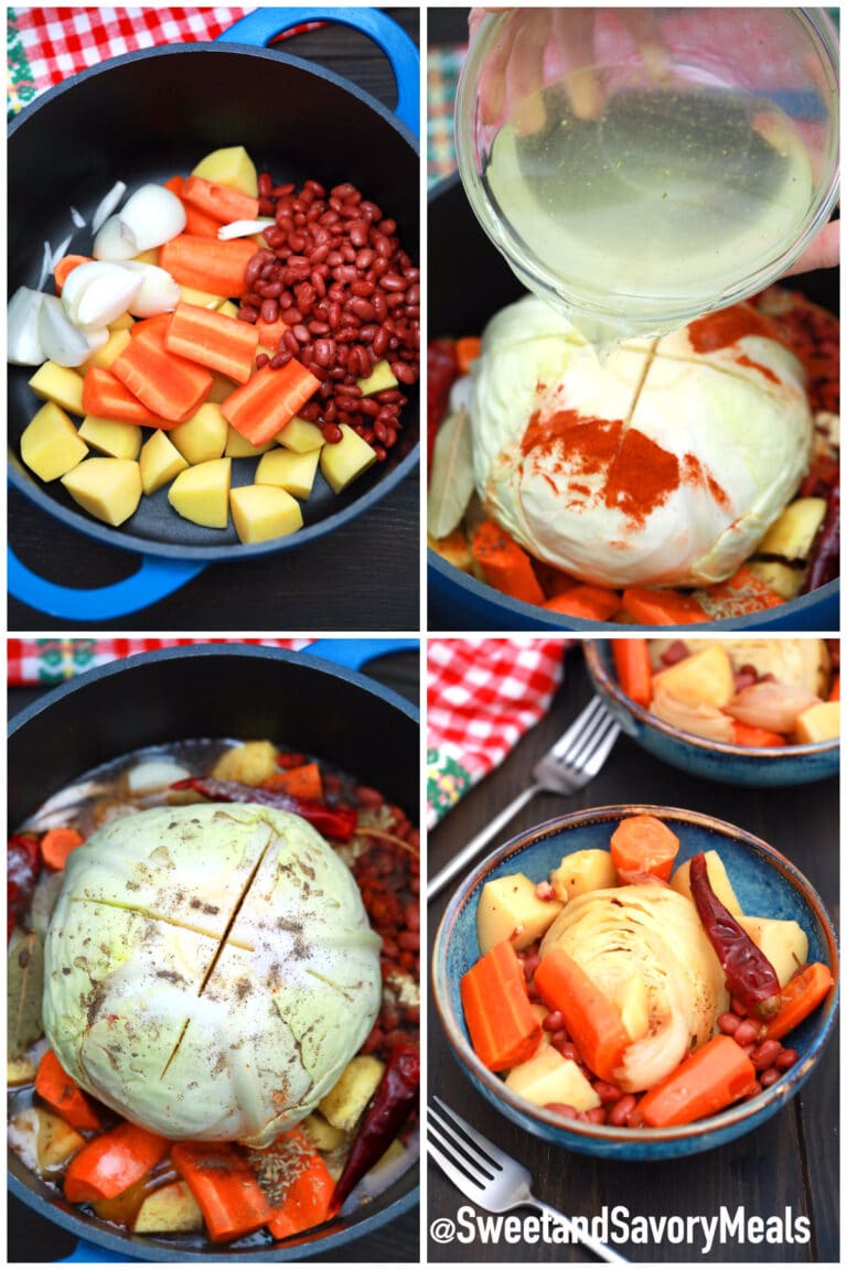 Vegetarian Cabbage Pot Roast - Sweet and Savory Meals