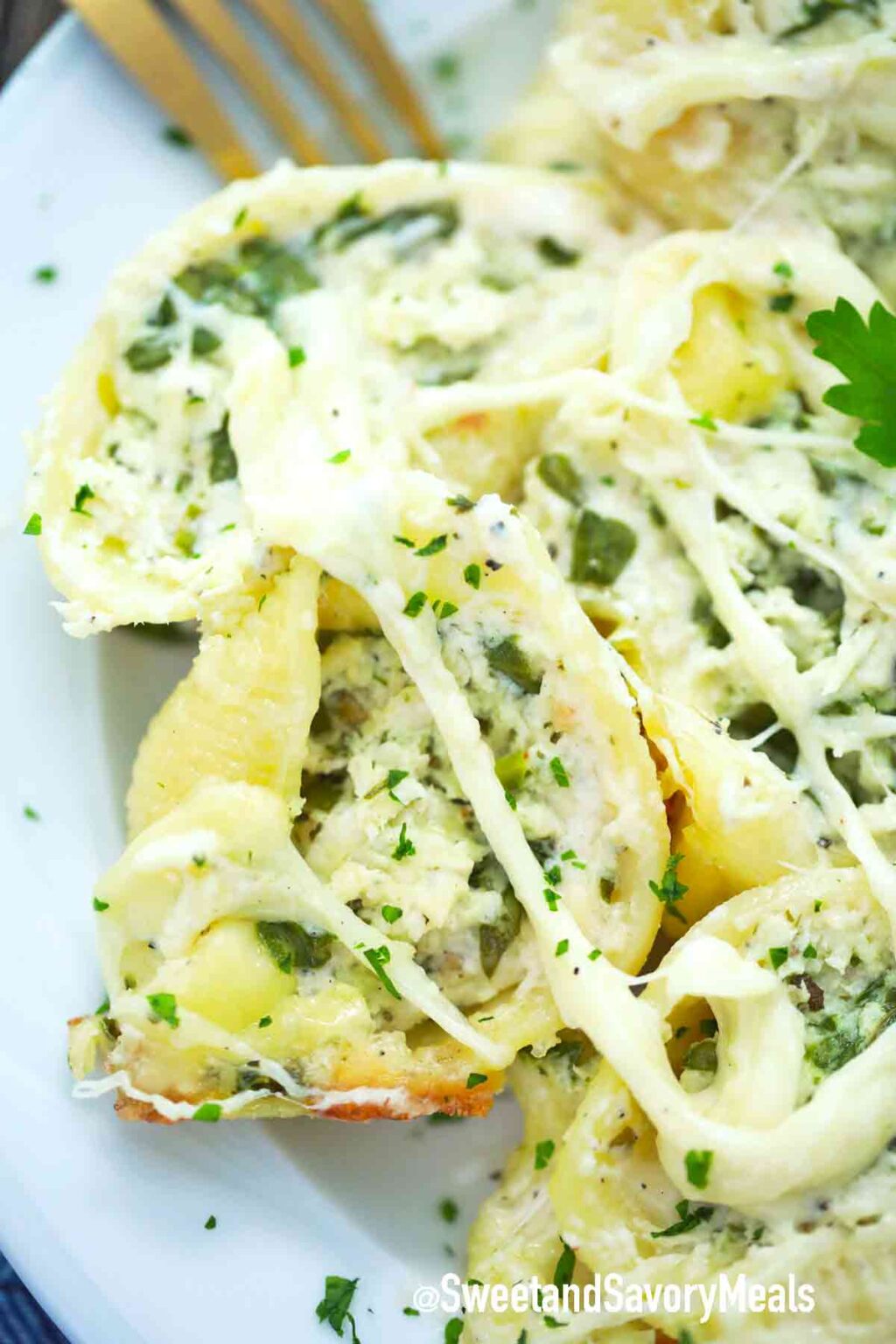 Chicken Alfredo Stuffed Shells [Video] - Sweet and Savory Meals