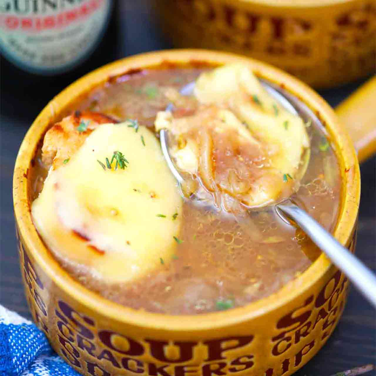 Guinness French Onion Soup - Sweet and Savory Meals