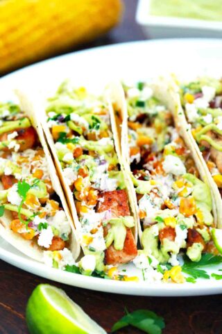 Mexican Street Corn Chicken Tacos - Sweet and Savory Meals