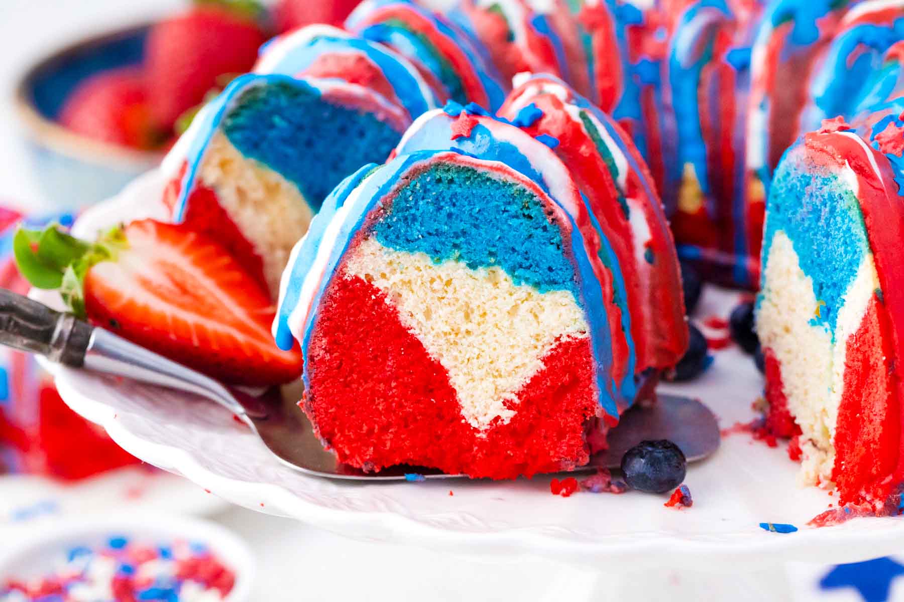 Patriotic Bundt Cake - Sweet and Savory Meals