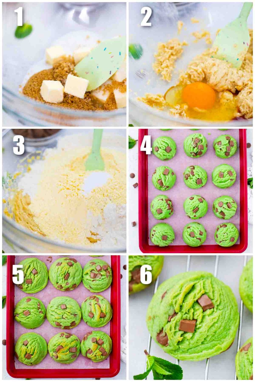 Pudding Mint Chocolate Chip Cookies - Sweet and Savory Meals