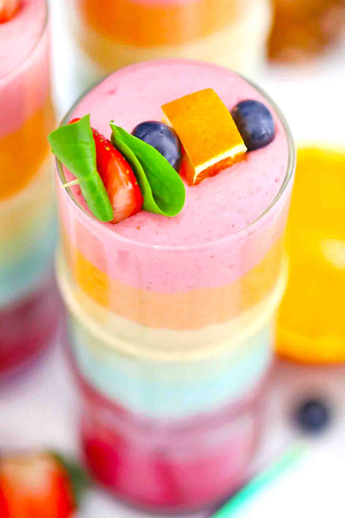 Pretty Rainbow Smoothie Recipe [Video] - Sweet and Savory Meals