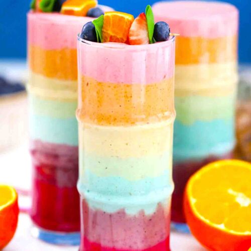 Pretty Rainbow Smoothie Recipe [Video] - Sweet and Savory Meals