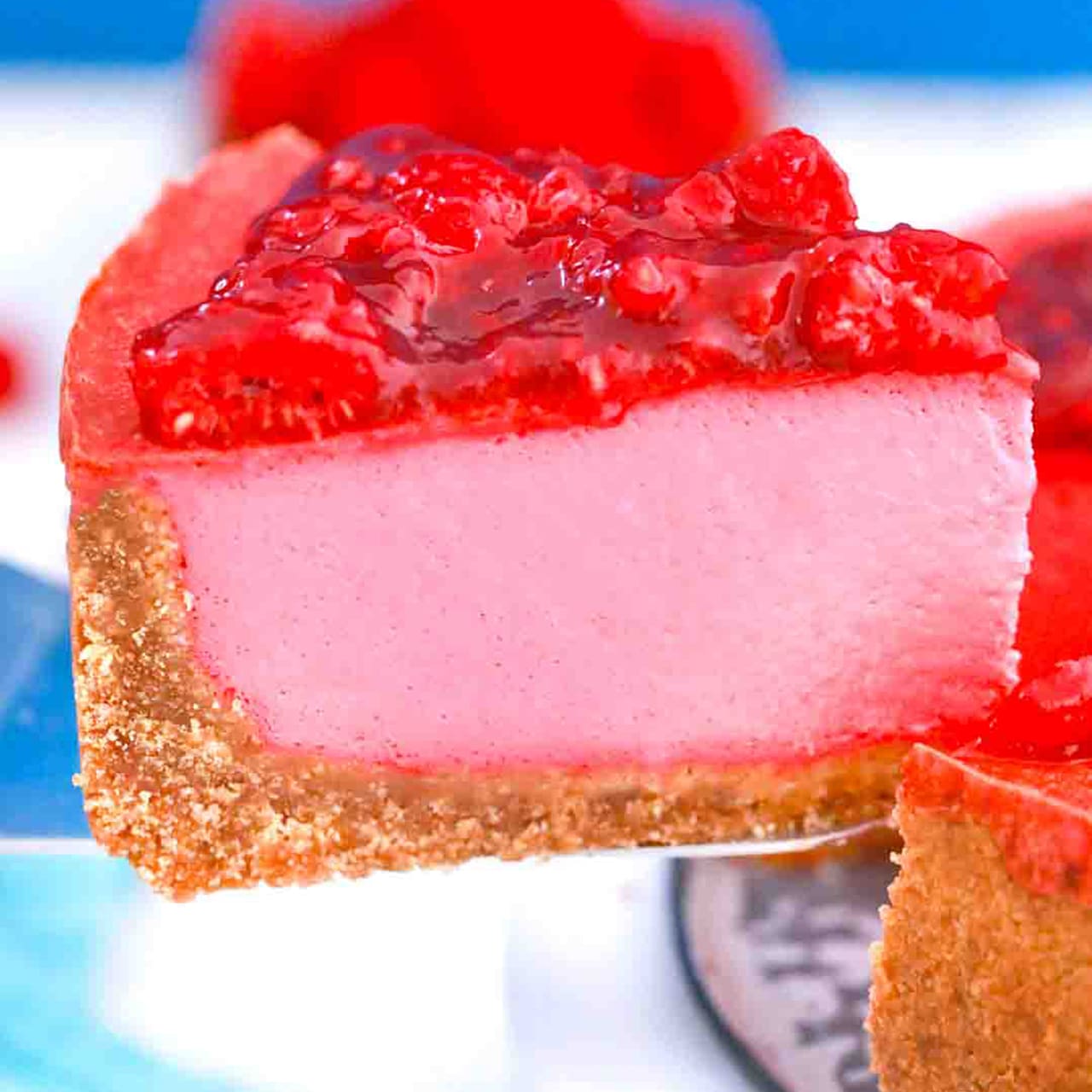 BEST Baked Raspberry Cheesecake Recipe - Sweet and Savory Meals