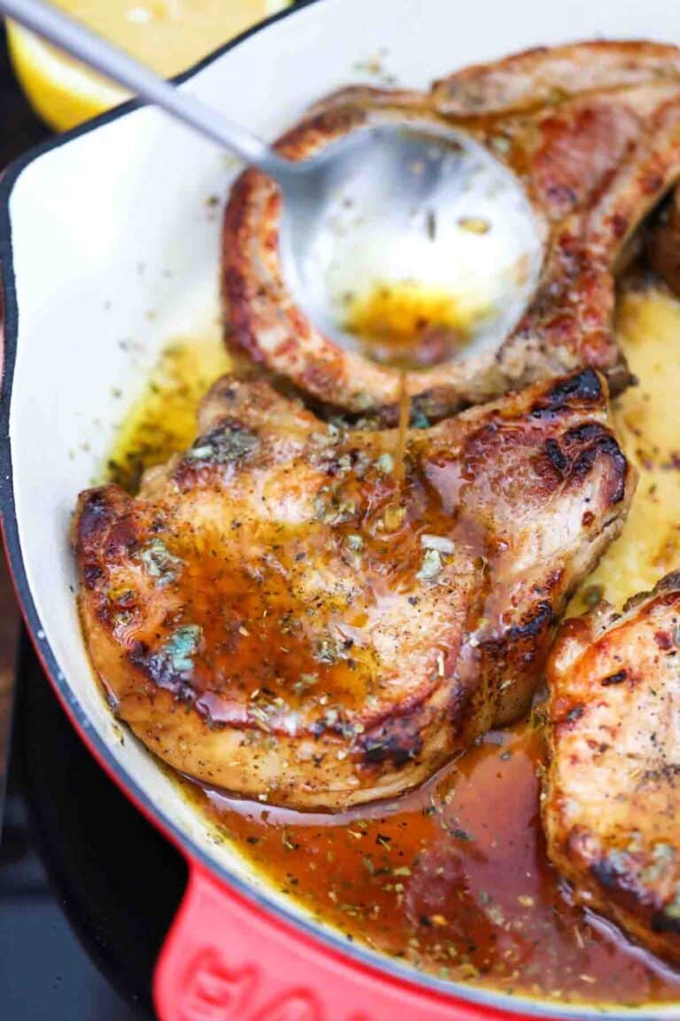 Baked Lemon Garlic Pork Chops Recipe - Sweet and Savory Meals
