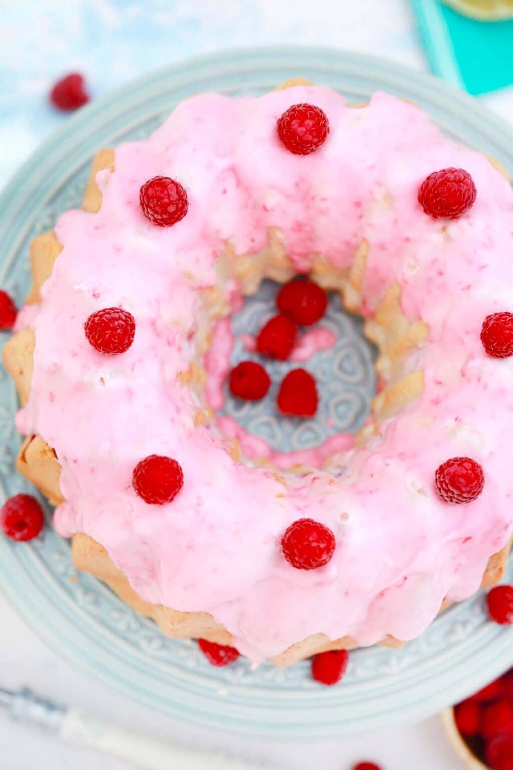 Raspberry Angel Food Cake (Easy Dessert!)- S&SM