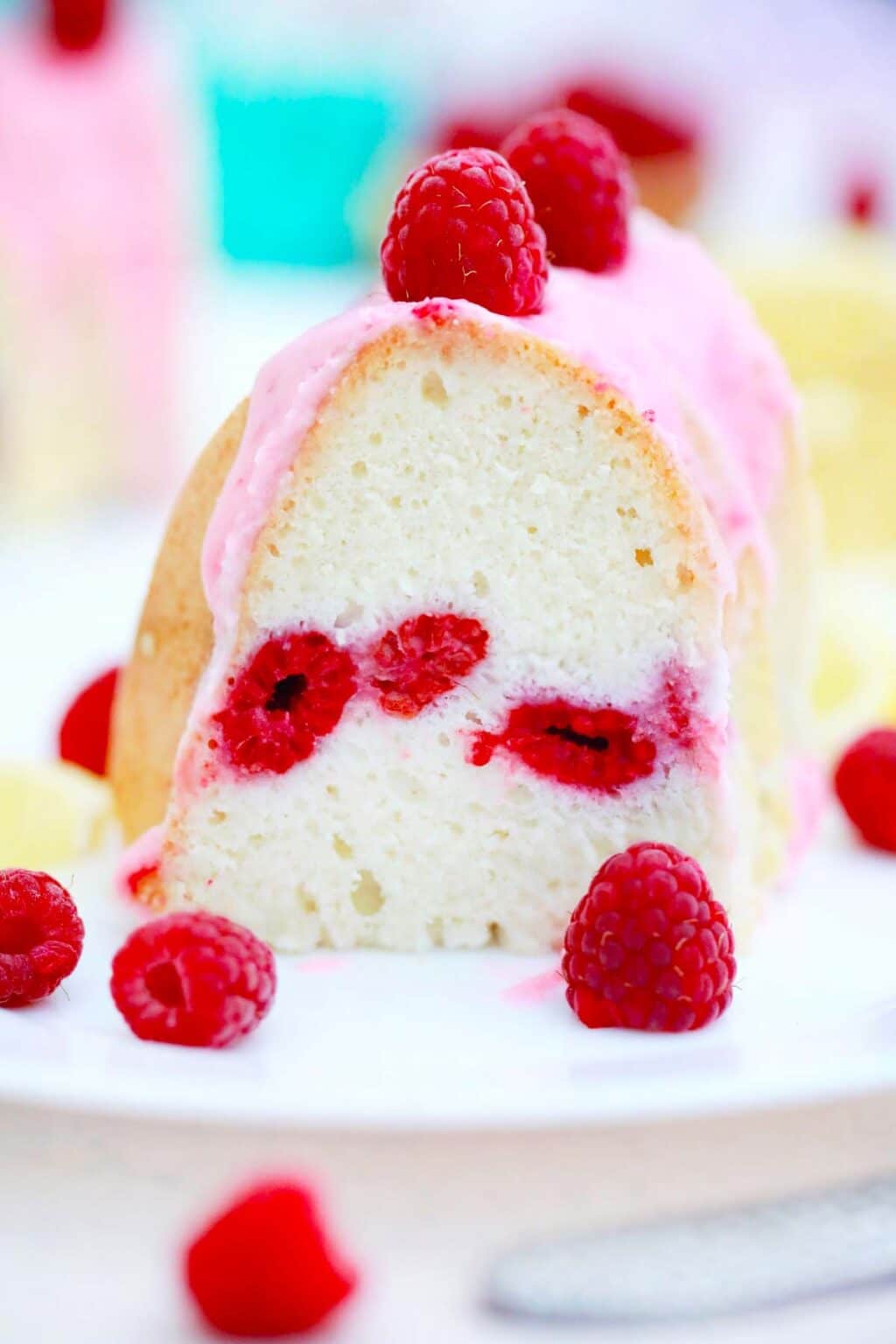 Raspberry Angel Food Cake (Easy Dessert!)- S&SM