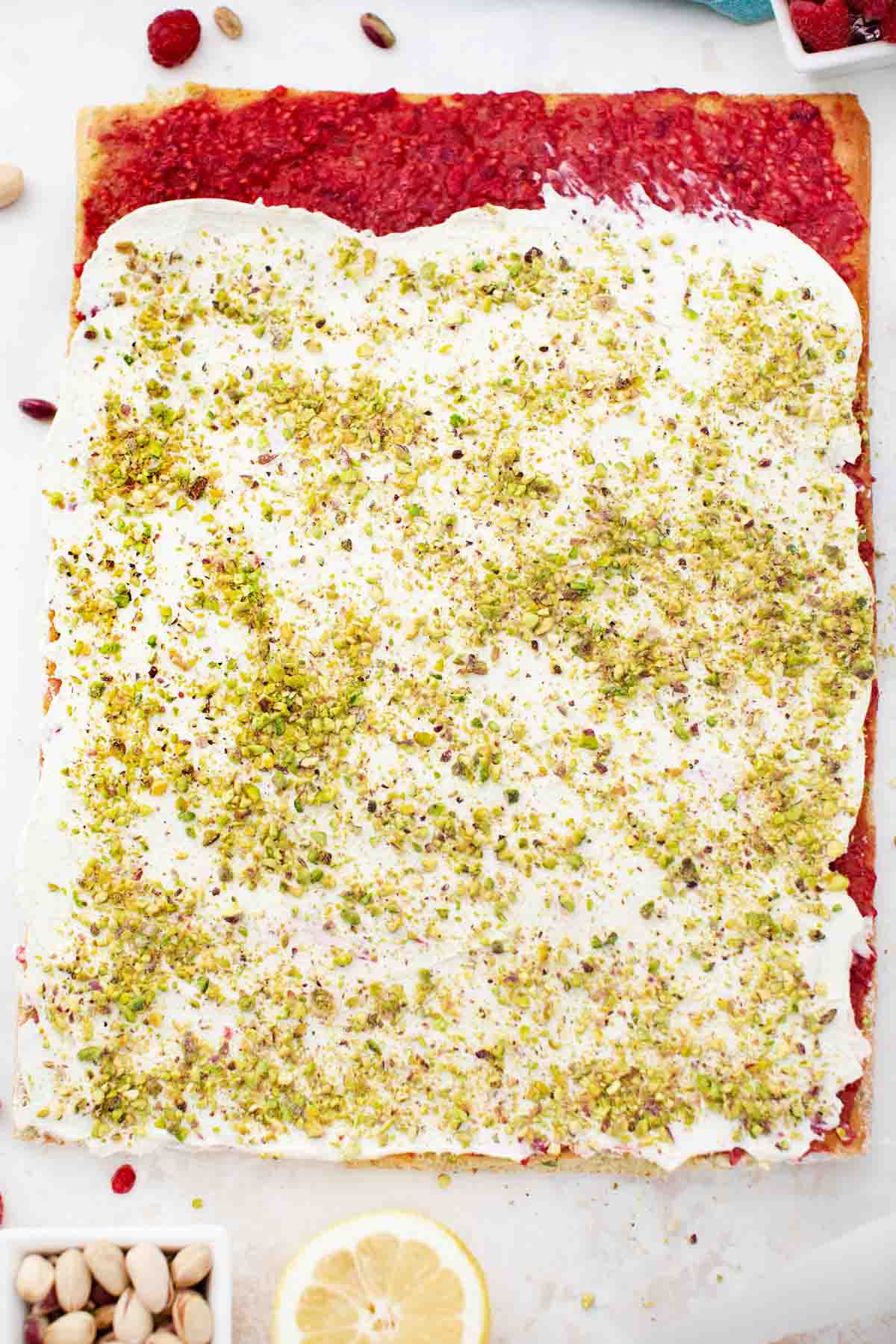 Pistachio Raspberry Swiss Roll Recipe - Sweet and Savory Meals
