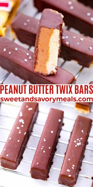 Peanut Butter Twix Bars - Healthier Version - Sweet and Savory Meals
