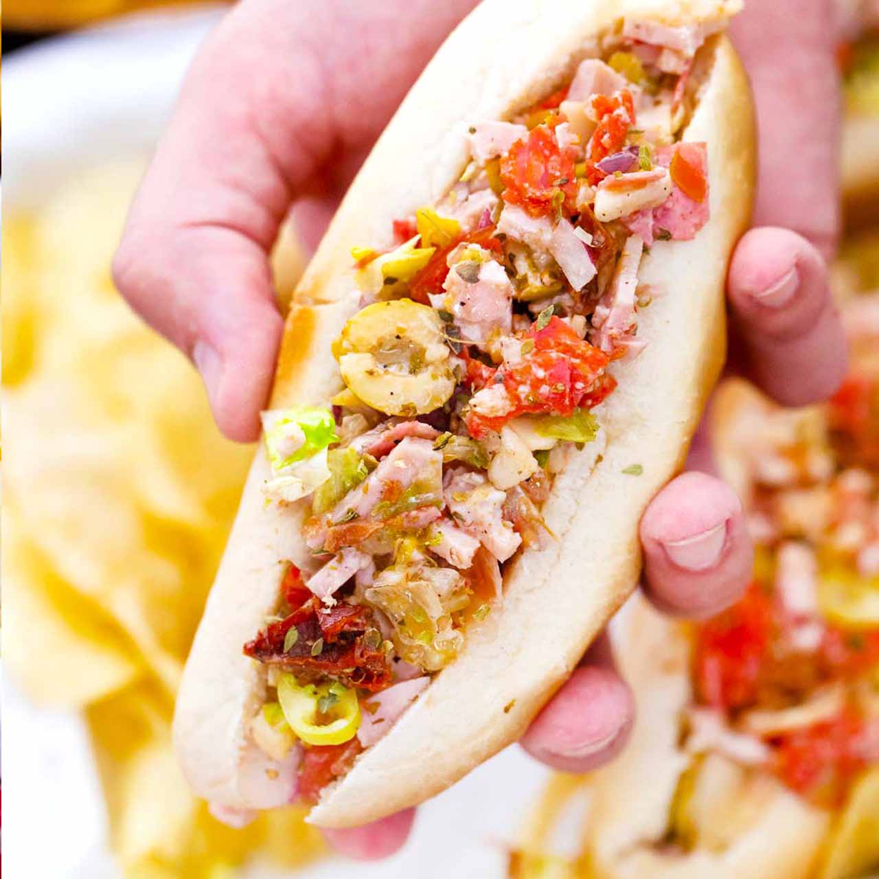 TikTok Viral Chopped Italian Sandwich Recipe - Sweet and Savory Meals