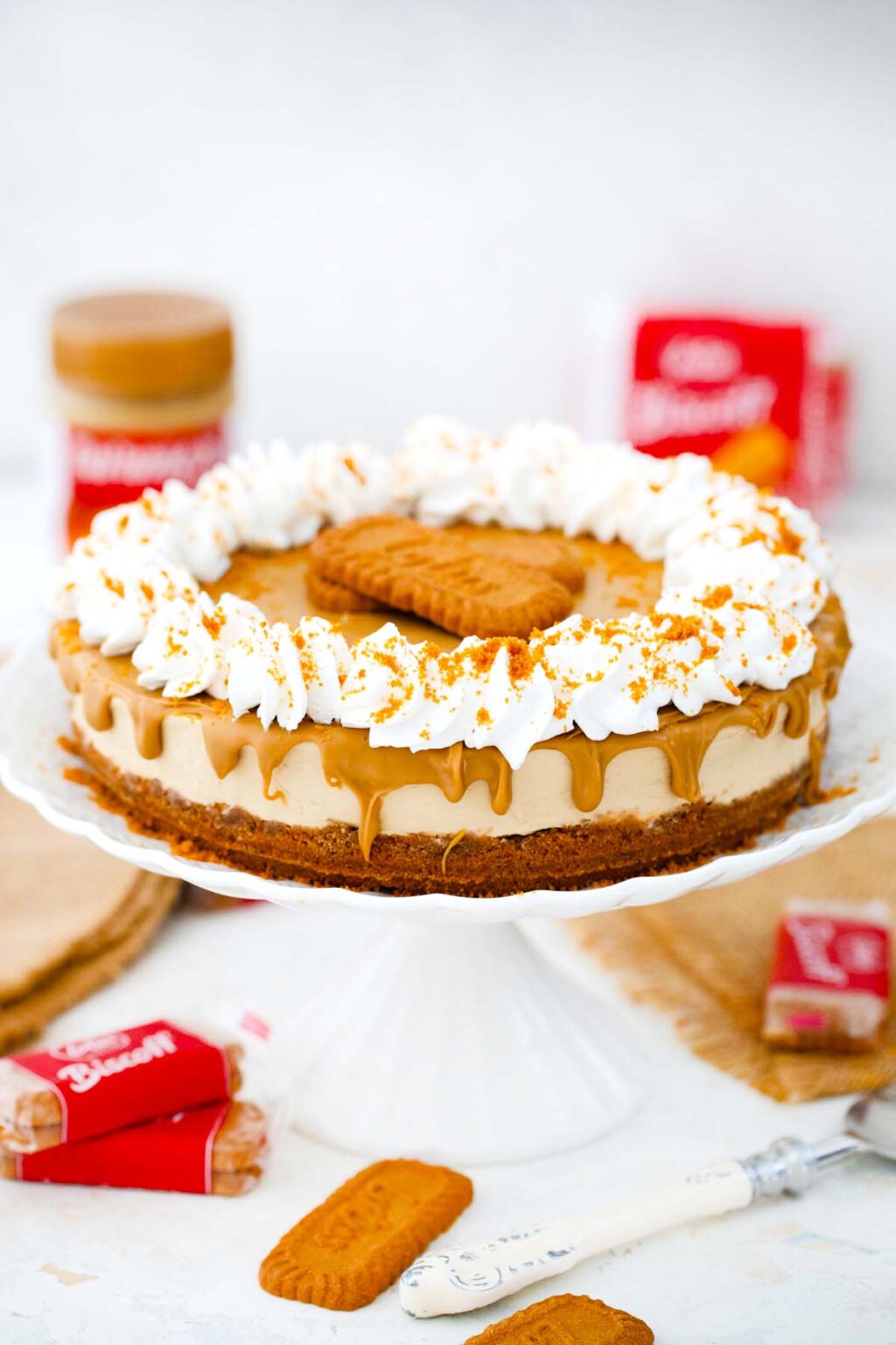 No Bake Biscoff Cheesecake Recipe - Sweet and Savory Meals