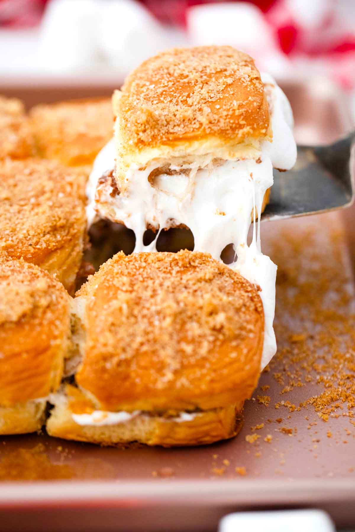 Peanut Butter Cup S'mores Sliders - Sweet and Savory Meals