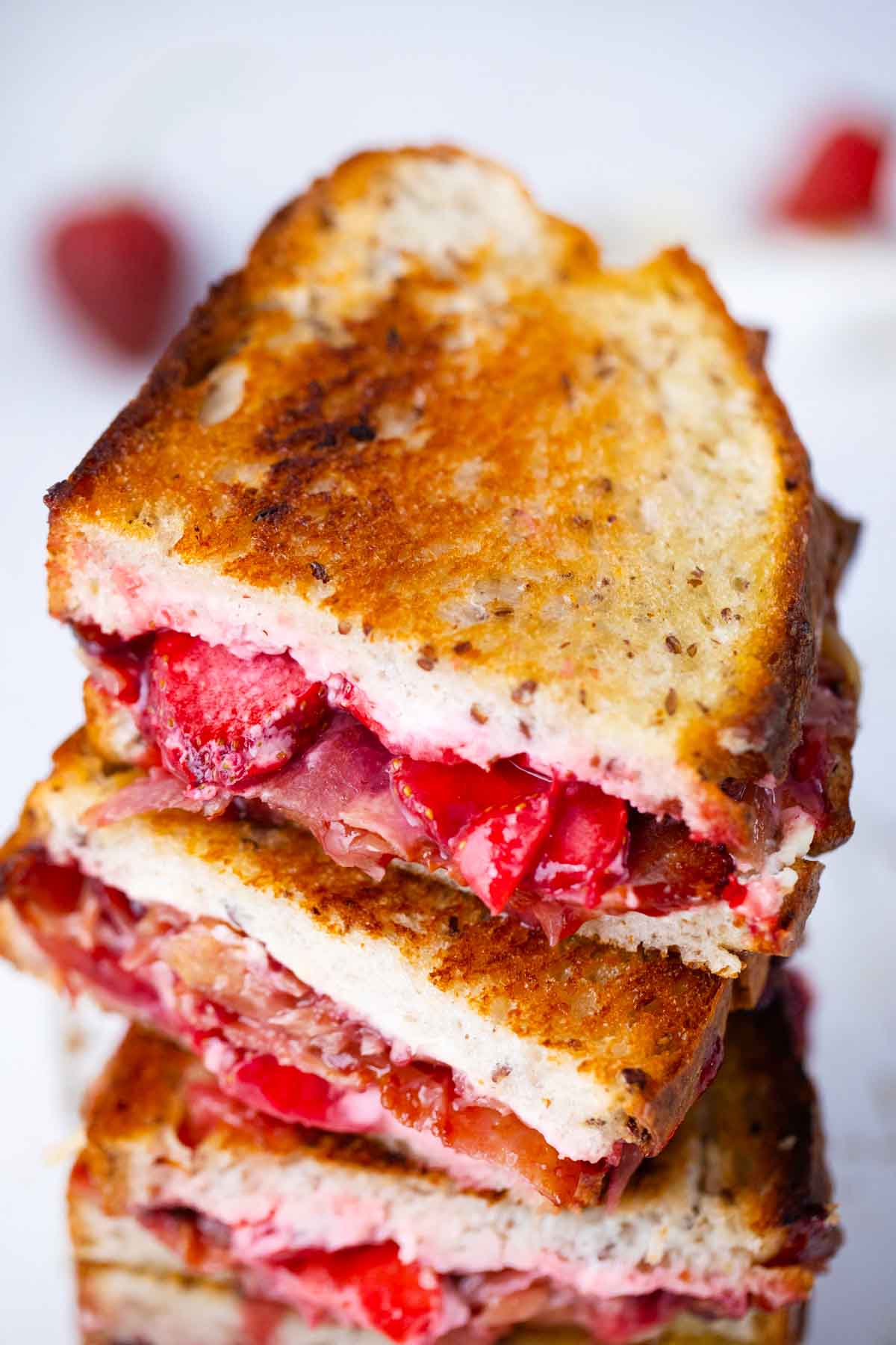 Strawberry Bacon Grilled Cheese Sandwiches - Sweet and Savory Meals