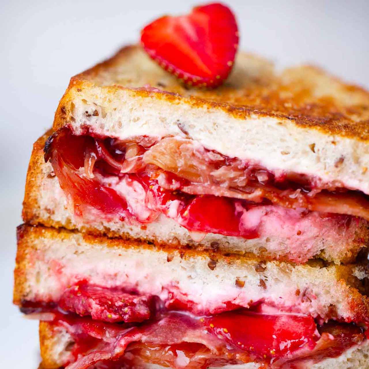 Strawberry Bacon Grilled Cheese Sandwiches - Sweet and Savory Meals