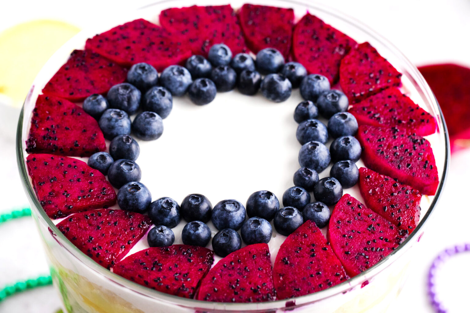 Mardi Gras Trifle - Sweet and Savory Meals
