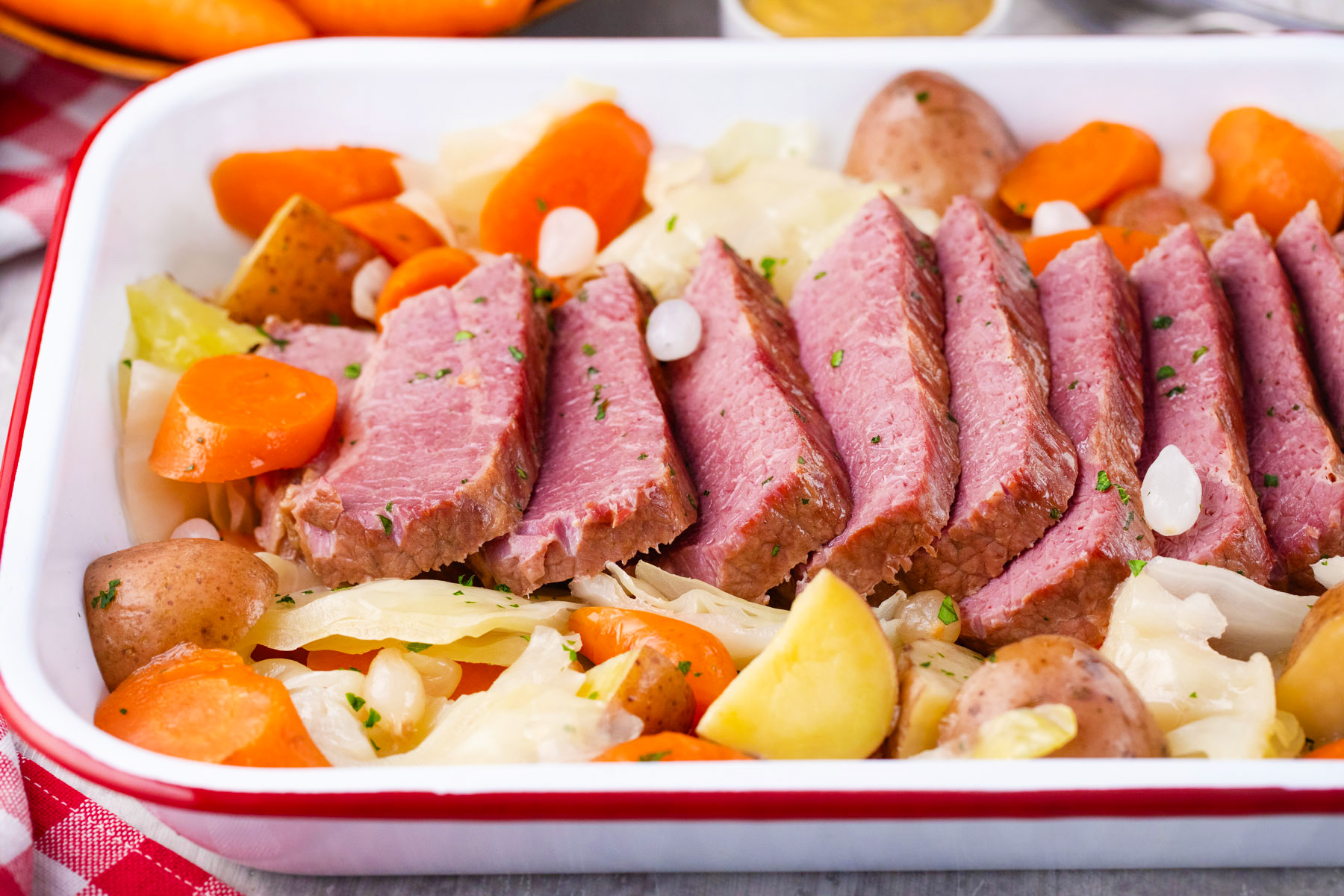 Dutch Oven Corned Beef with Guinness Beer - Sweet and Savory Meals